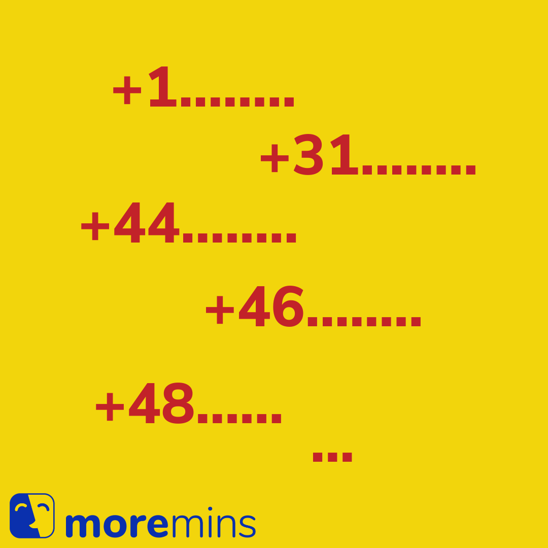 Temporary foreign phone number for traveling | MoreMins